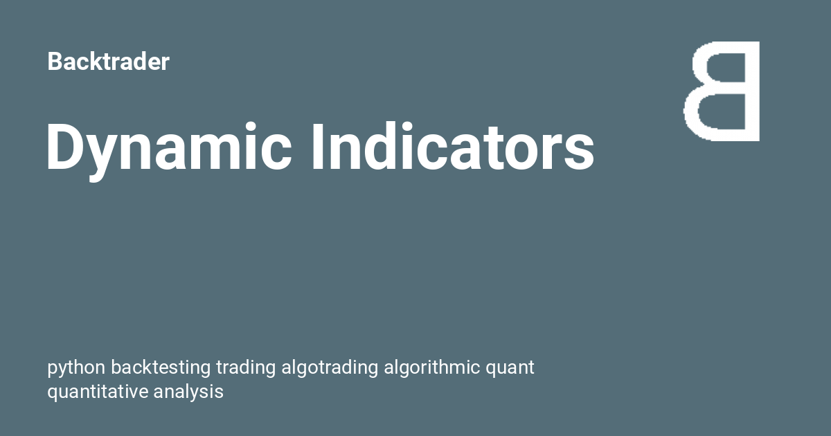 Dynamic Indicators - Backtrader